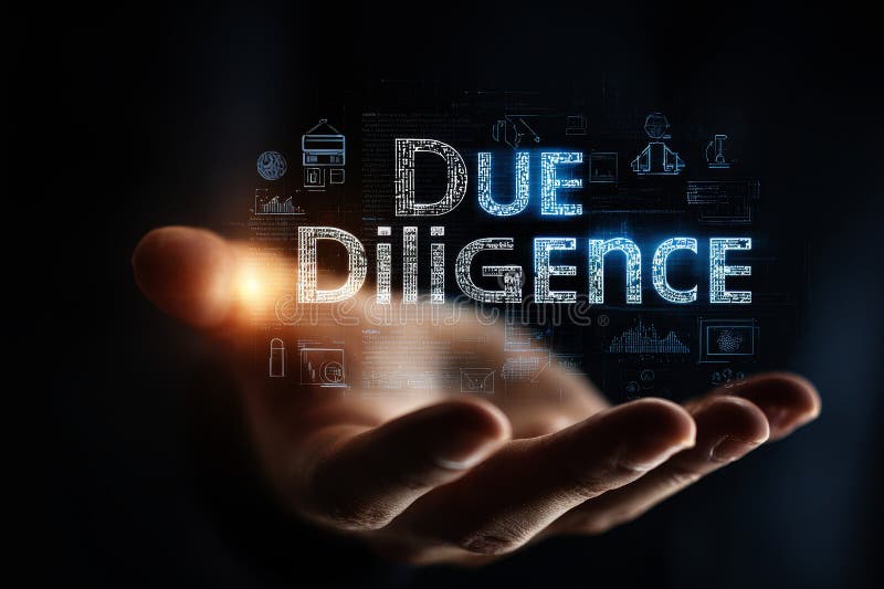 Due Diligence Concept, Businessman Holding a with Due Diligence Icon on ...