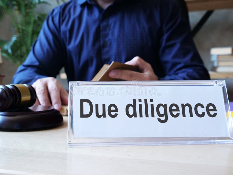 Due Diligence is Shown on the Conceptual Photo Stock Image - Image of ...
