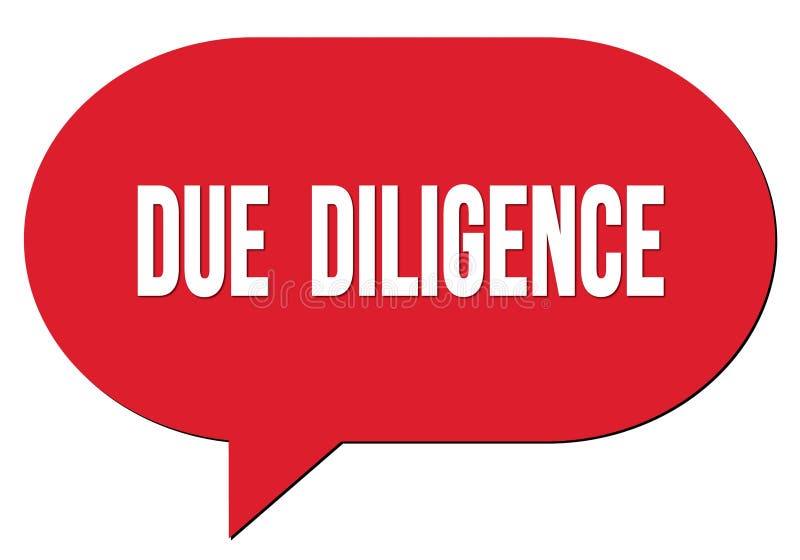 DUE DILIGENCE Text on Red Grungy Round Stamp Stock Illustration ...