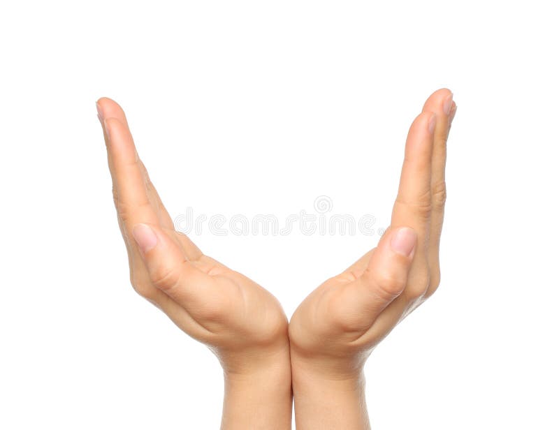 Due Mani Aperte Della Donna Immagine Stock - Immagine di telaio, mano ...