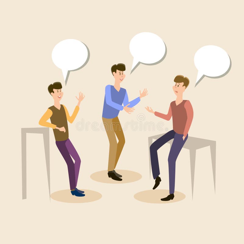 Due Studenti Di Young Boys Che Parlano Comunicazione Degli Amici ...