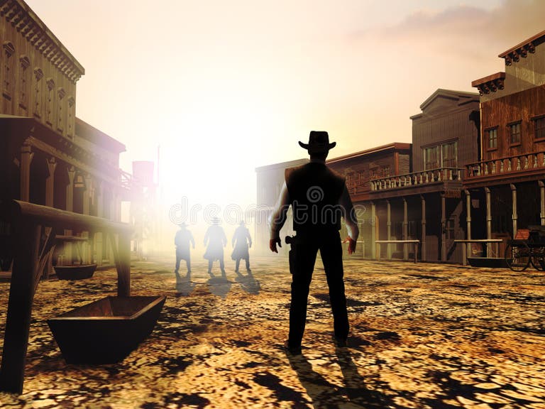 Western Duel Stock Illustrations – 688 Western Duel Stock Illustrations ...