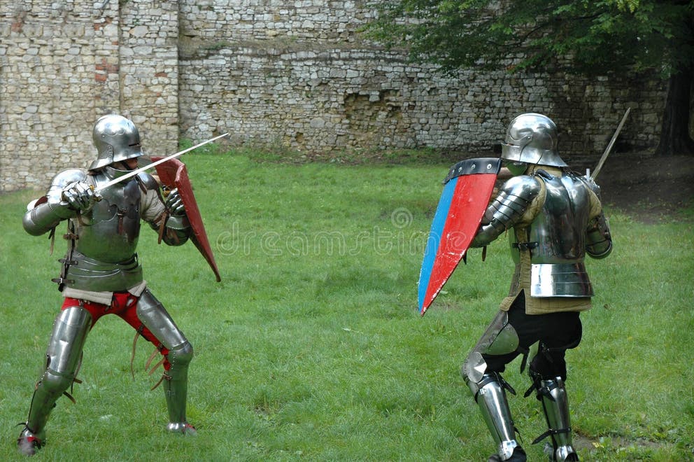 Duel stock photo. Image of goodness, armour, knight, courage - 15938106