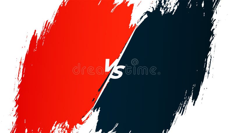 Duel Combat Versus Vs Banner with Brush Stroke Effect Stock Vector ...