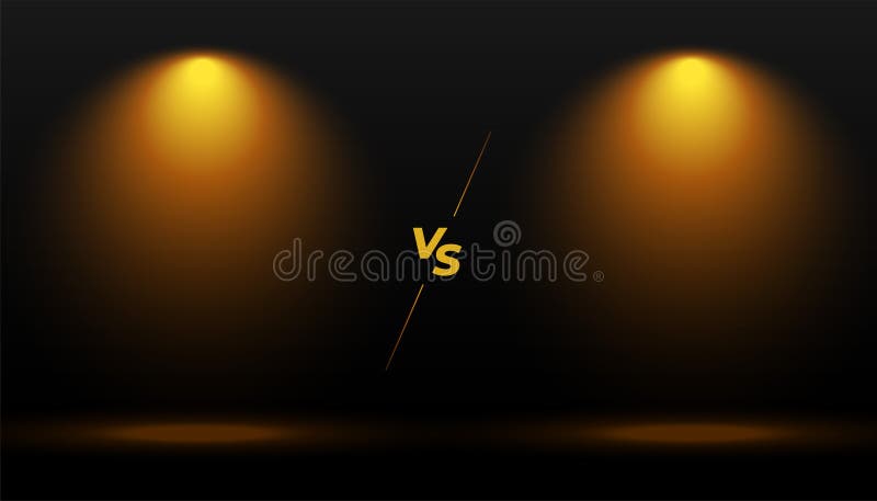 Duel Combat Versus Vs Banner with Two Focus Light Effect Stock Vector ...