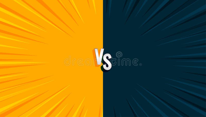 Duel Conflict Versus Vs Redial Banner for Team Fight Stock Vector ...