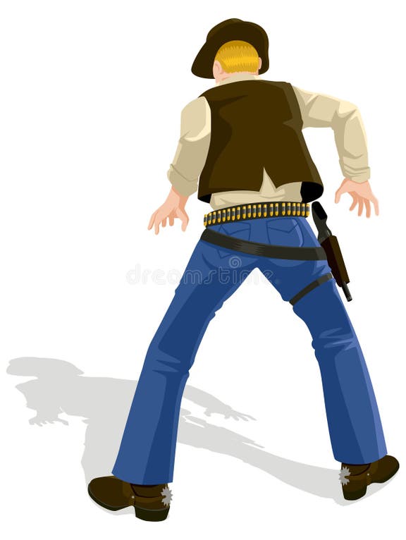 Duel Stance stock vector. Illustration of draw, fight - 21677881