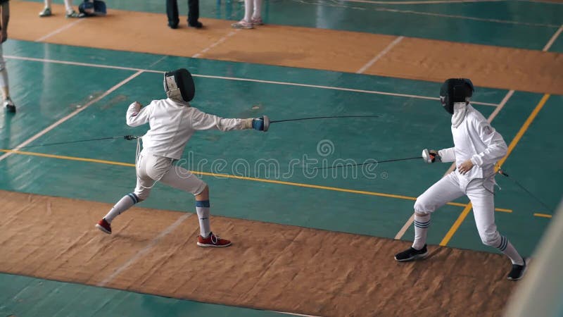 Two Fencers are Competing with Each Other. Active Athlete, Fencing ...
