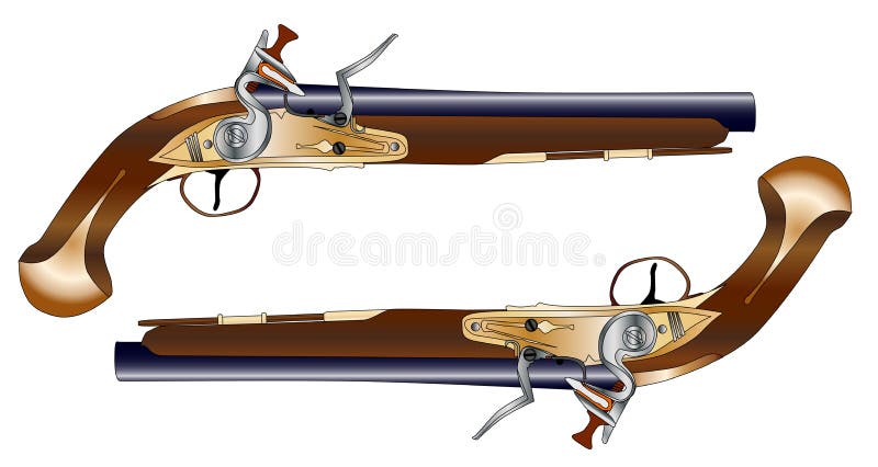 Duelling Pistols stock vector. Illustration of duelling - 79171108