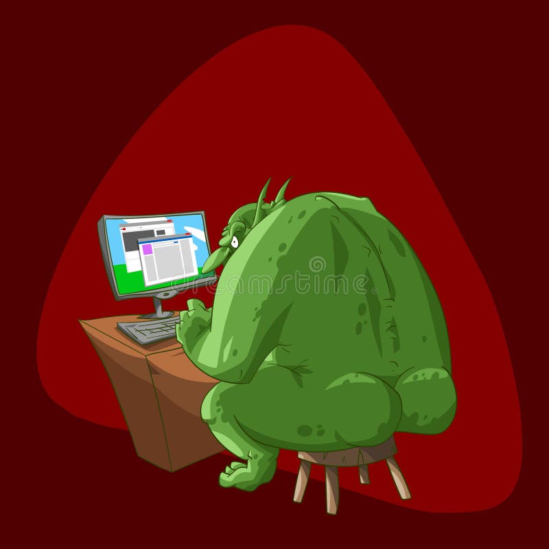 Duende de Internet stock de ilustración. Ilustración de horrible ...