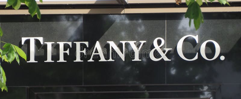 DUeSSELDORF - AUG 2019: Tiffany & Co Sign Editorial Image - Image of ...