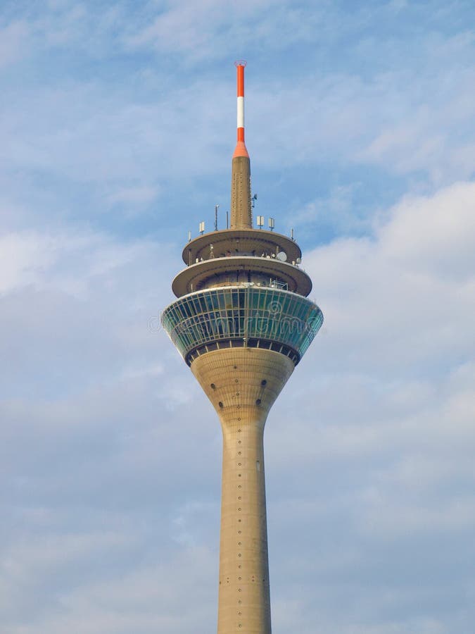 Duesseldorf Rheinturm, Germany Stock Photo - Image of dusseldorf ...