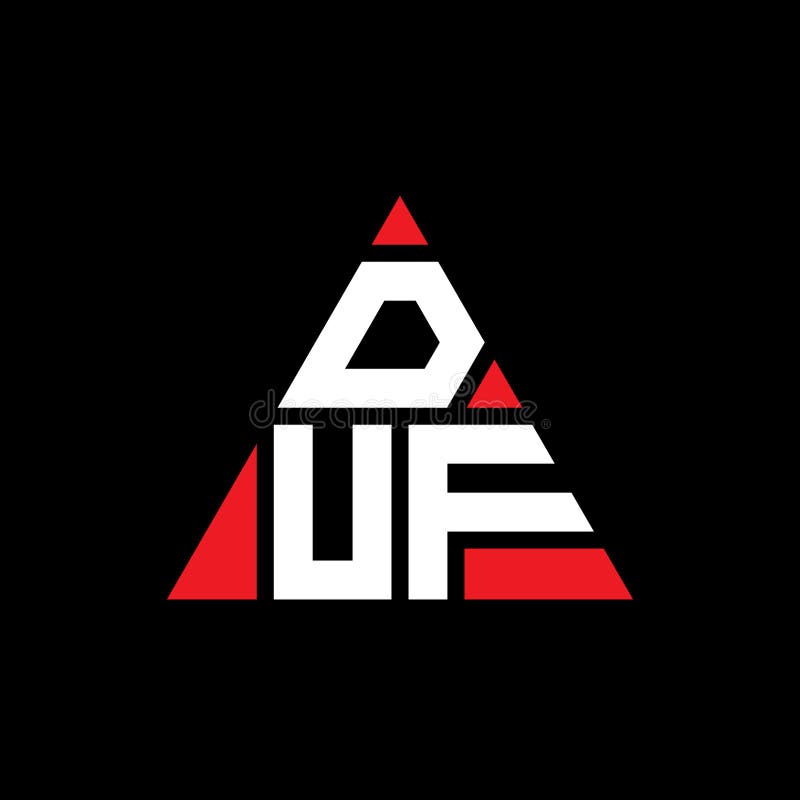 DUF Triangle Letter Logo Design with Triangle Shape. DUF Triangle Logo ...