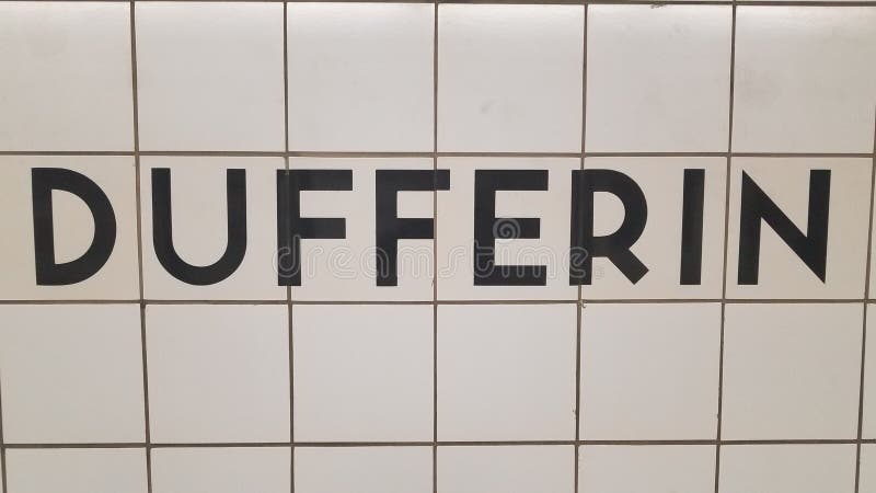 Dufferin station sign editorial photography. Image of architecture ...