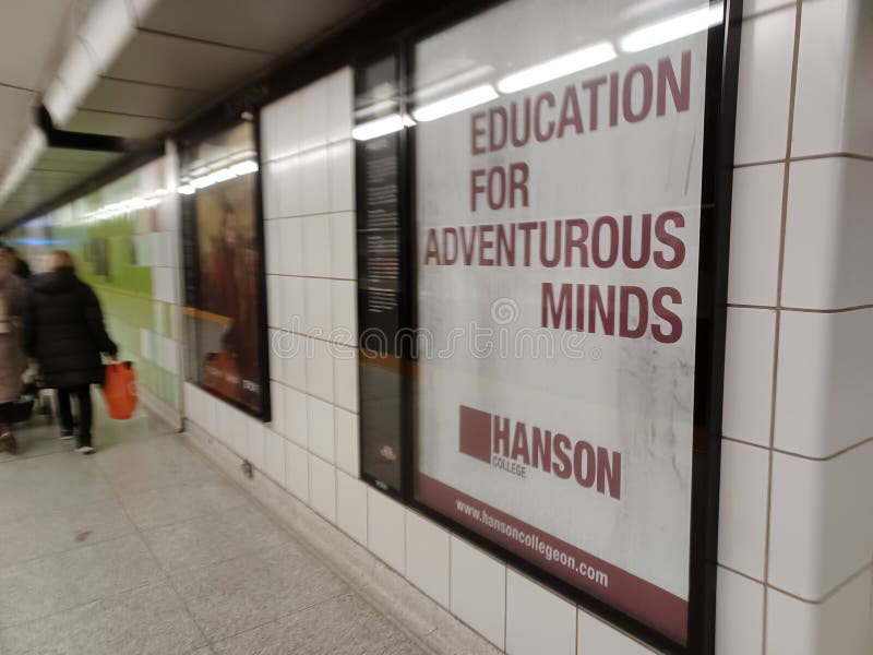 Dufferin Subway Station Interior View Editorial Image - Image of rail ...