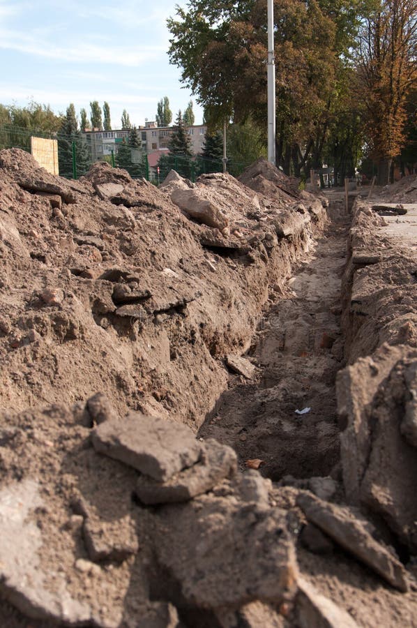 Dug a ditch stock photo. Image of farming, trenching - 60491610