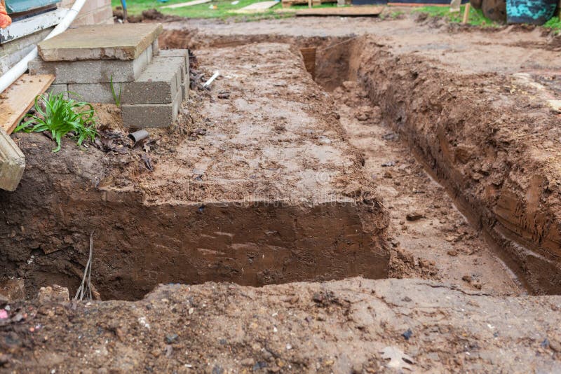 Dug foundations stock photo. Image of ground, strip - 146286786