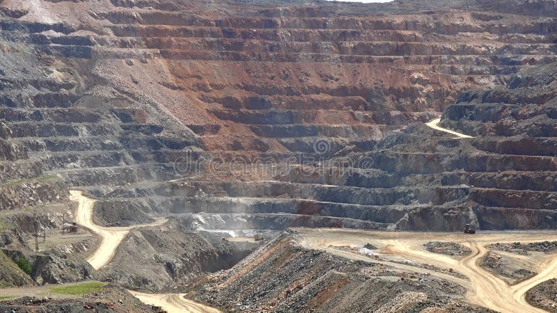 Old Open Pit Uranium Mine. Aerial View Stock Footage - Video of open ...