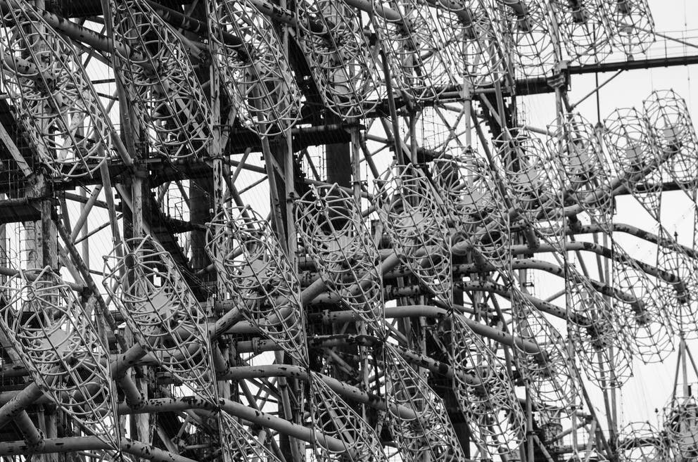 Duga radar complex stock photo. Image of receiver, power - 90303128