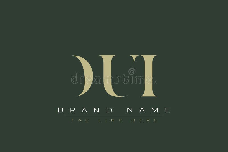 DUI Abstract Letter Logo Design Stock Illustration - Illustration of ...