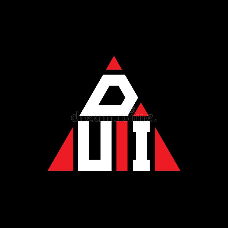 DUI Triangle Letter Logo Design with Triangle Shape. DUI Triangle Logo ...