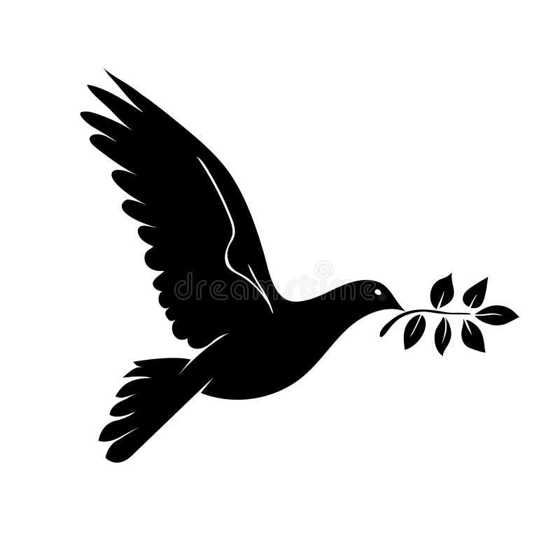 Duif Met Tak Symbool Van Vrede Vector Illustratie - Illustration of ... Duif Met Tak Symbool Van Vrede Vector Illustratie - Illustration of ...