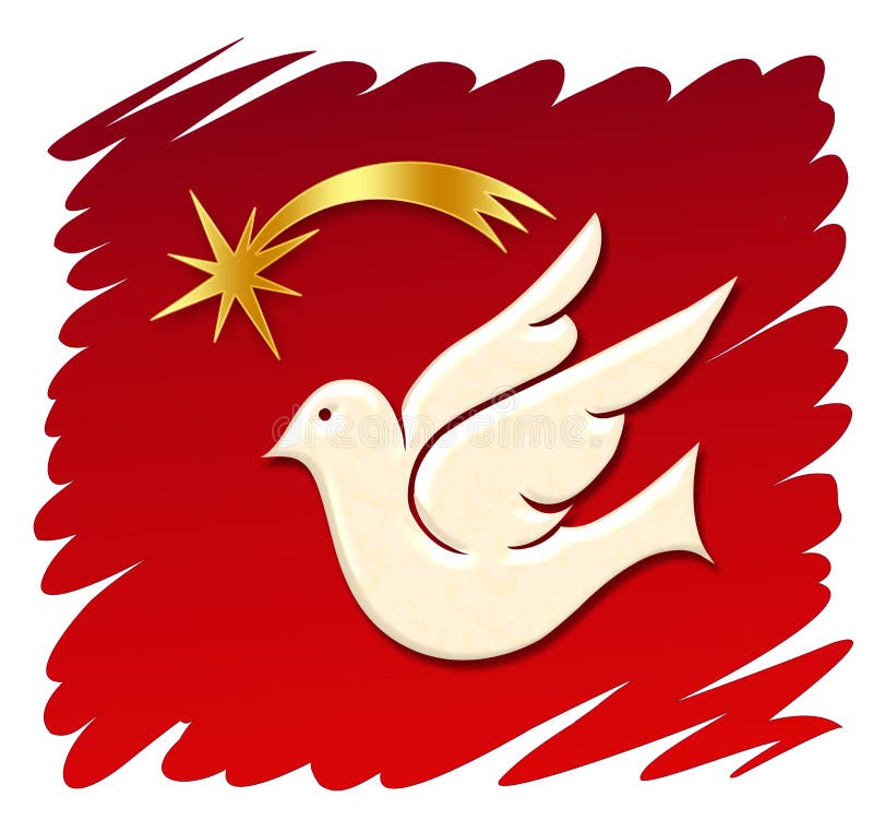 Duif + ster stock illustratie. Illustration of duif, symbool - 12241132