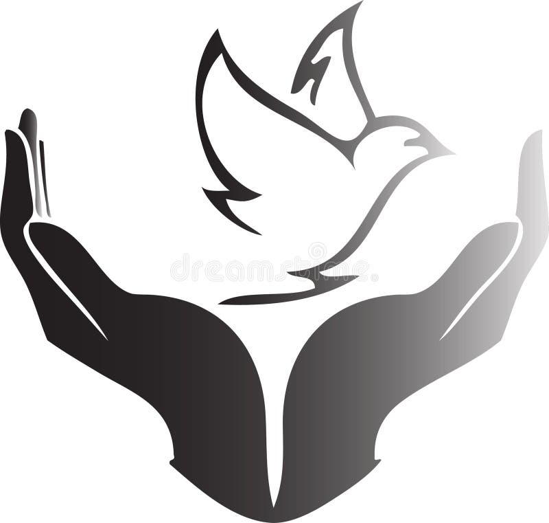 Pictogram Van Het Duif-logo Met Een Olijftak in De Hoogste Stand Vector ...