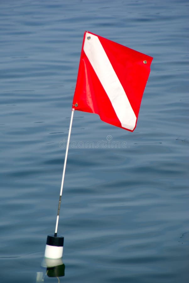 Duik Vlag stock foto. Image of rood, duikers, vlag, meer - 3326338