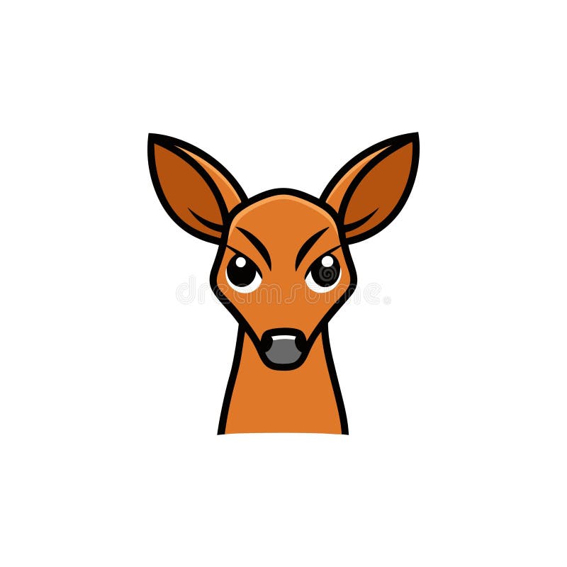 Duiker Deer Angry Icon Vector Stock Vector - Illustration of silhouette ...