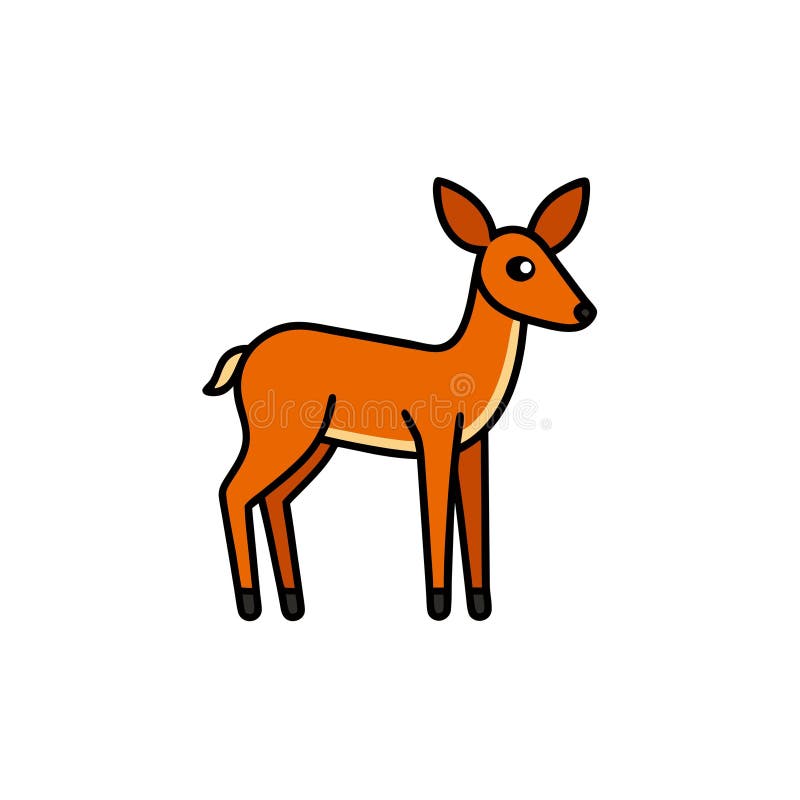 Duiker Deer Knocks Icon Vector Stock Vector - Illustration of cartoon ...