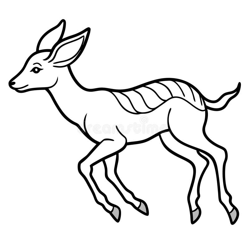 Duiker Deer Swims Icon Vector Stock Vector - Illustration of raindeer ...