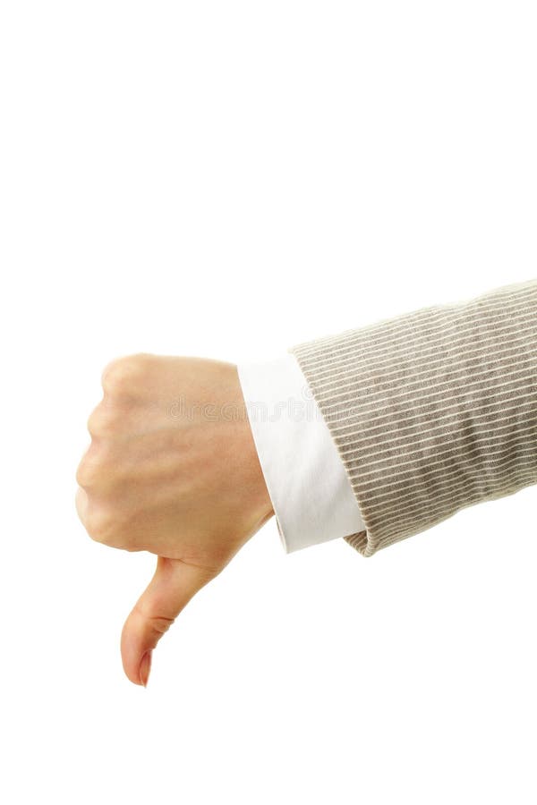 Duim naar beneden stock foto. Image of duim, foto, koker - 10065650