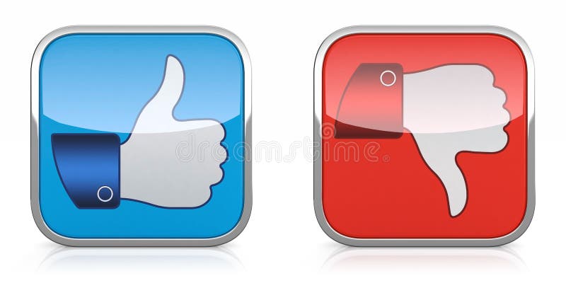 Duim Boven En Beneden Pictogram Stock Afbeelding - Illustration of ...