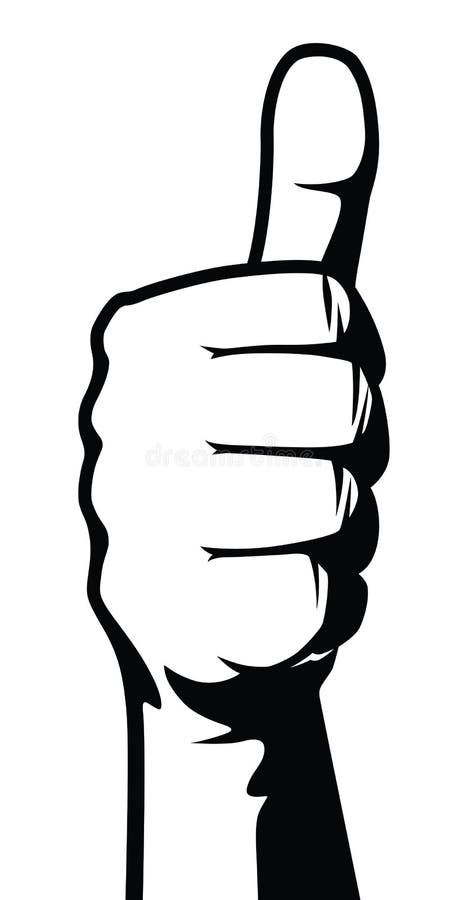 Duim omhoog vector illustratie. Illustration of bevestig - 31458247