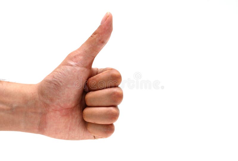 Duim omhoog stock afbeelding. Image of geïsoleerd, duim - 5094533