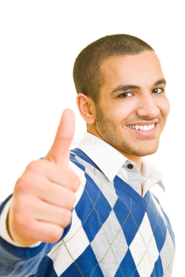 Duim omhoog stock foto. Image of overeenkomst, mededeling - 9255696