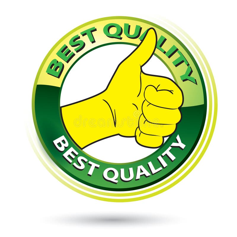 Duim Omhoog Beste Kwaliteit Logo Illustration Vector Illustratie ...