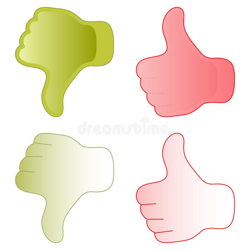 Duim Omhoog & Duim Omlaag - Beoordelingssysteem - Iconen Vector ...