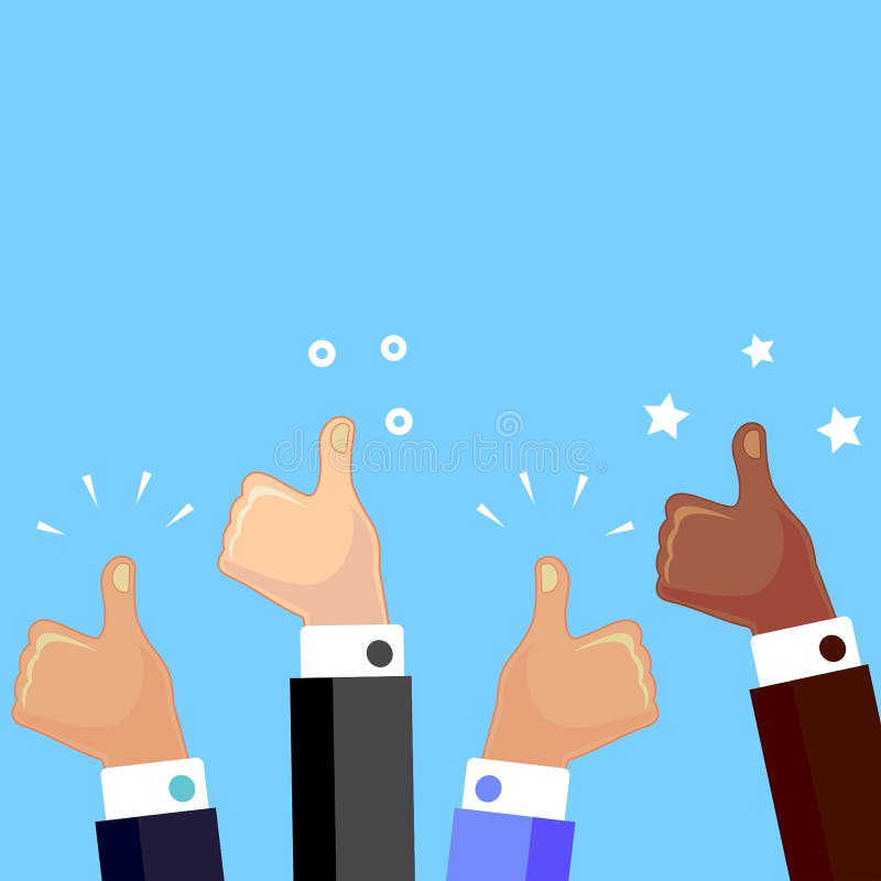 Duim Omhoog Vector Illustratie Vector Illustratie - Illustration of ...
