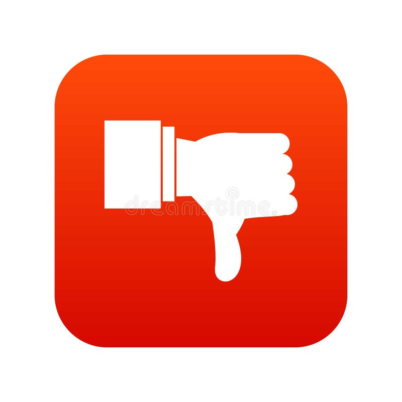 Duim Op Het Digitale Rood Van Het Gebaarpictogram Vector Illustratie ...