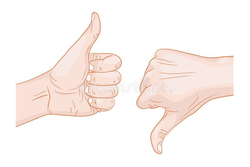 Duim op duim neer vector illustratie. Illustration of cirkel - 59644627