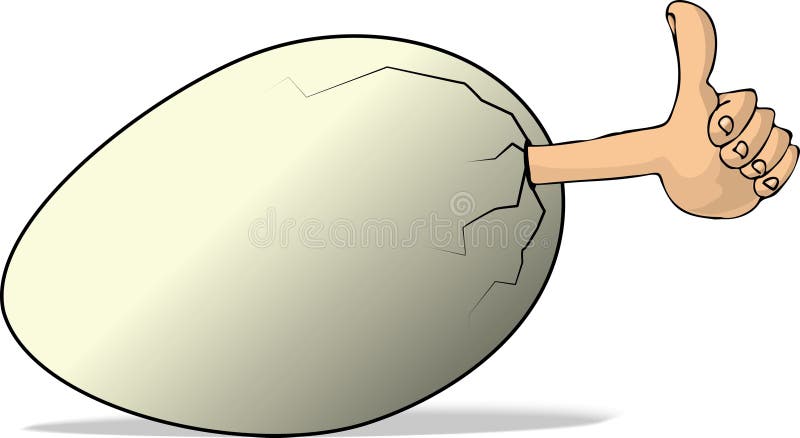 Duim-op ei stock illustratie. Illustration of pret, duim - 521798
