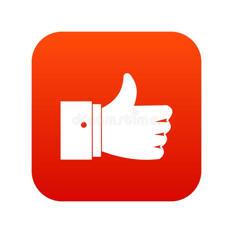 Duim Op Het Digitale Rood Van Het Gebaarpictogram Vector Illustratie ...