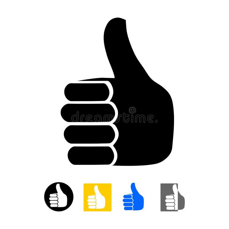 Duim op pictogram vector illustratie. Illustration of goedgekeurd ...