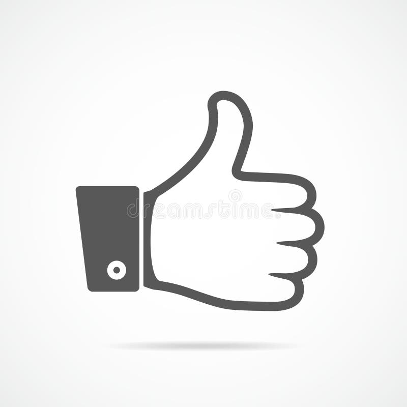 Duim Op Pictogram Vector Illustratie Stock Illustratie - Illustration ...