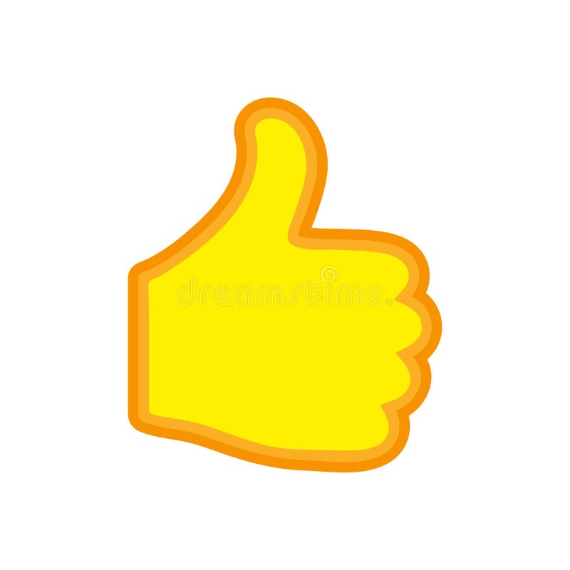 Duim Op Pictogram Vector Illustratie Stock Illustratie - Illustration ...