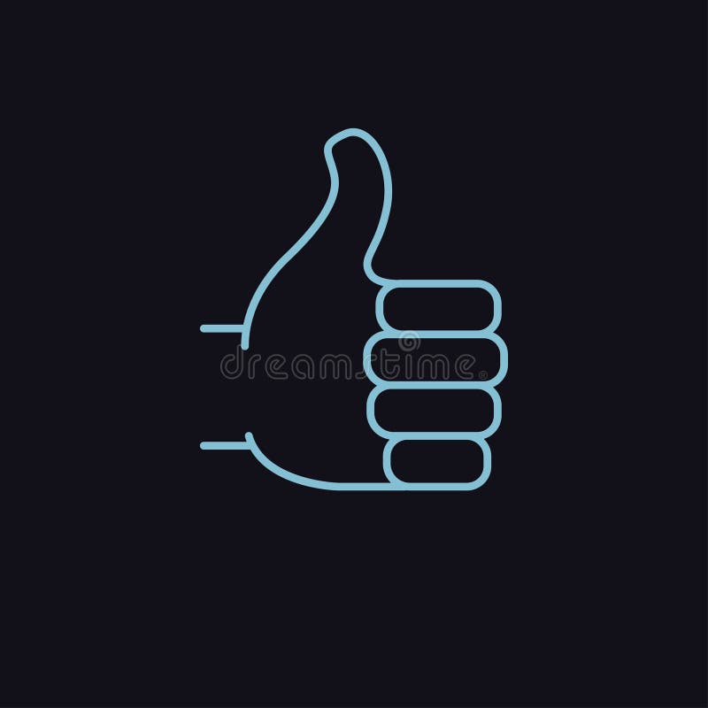 Duim op symbool vector illustratie. Illustration of goedkeuren - 116708932