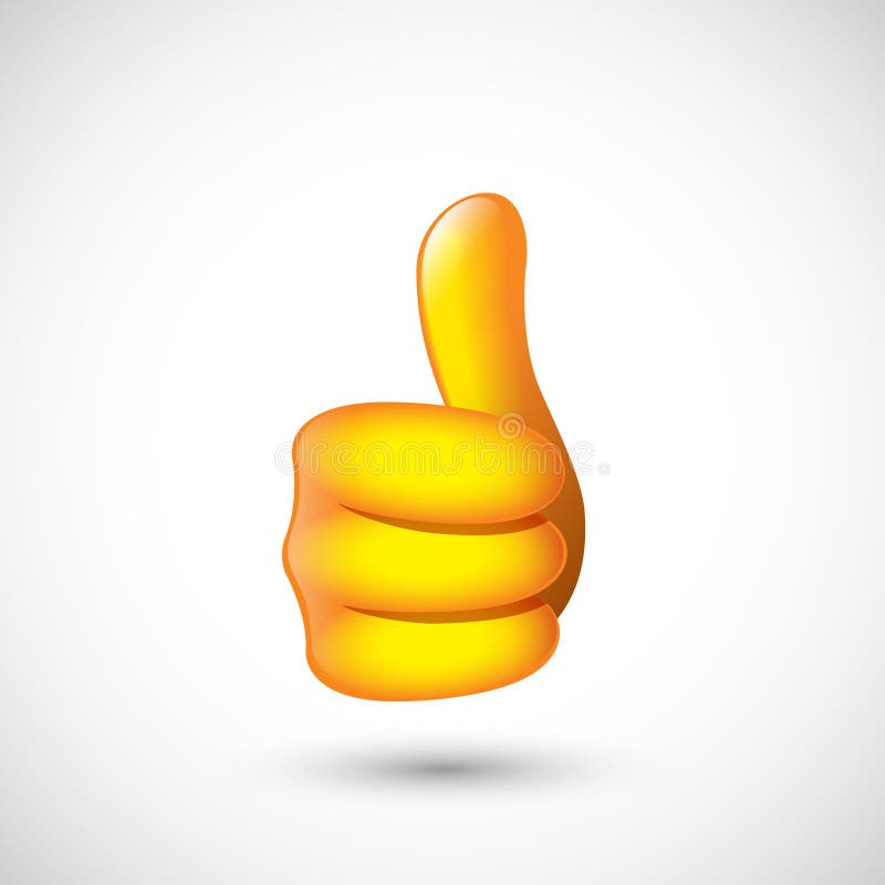 Duim Op Symbool - Vectorillustratie Vector Illustratie - Illustration ...