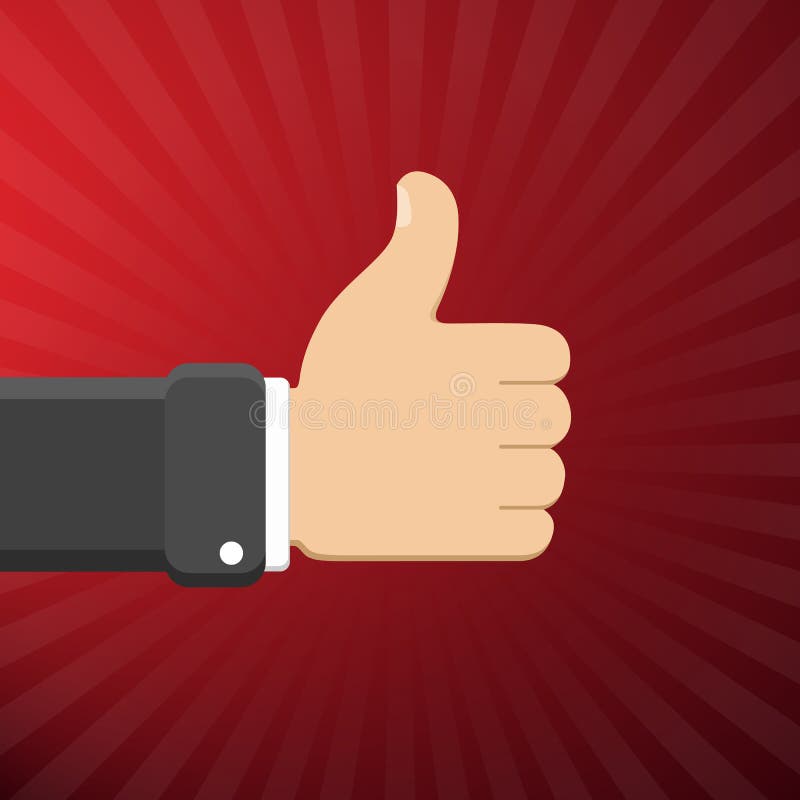 Duim Op Symbool, Vinger Op Vectorillustratie Als Gebaar Han Vector ...